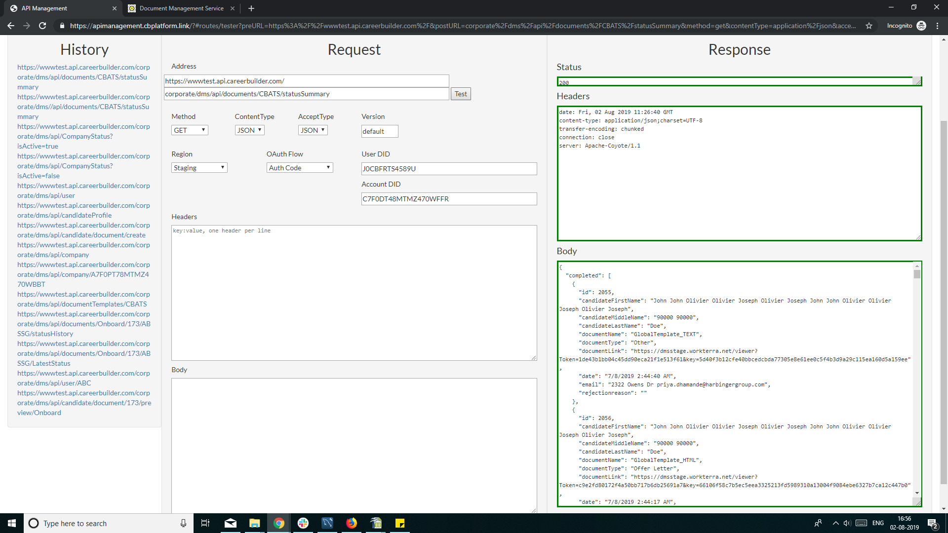 Dms 1461 Api For Dashboard Data Workterra Jira